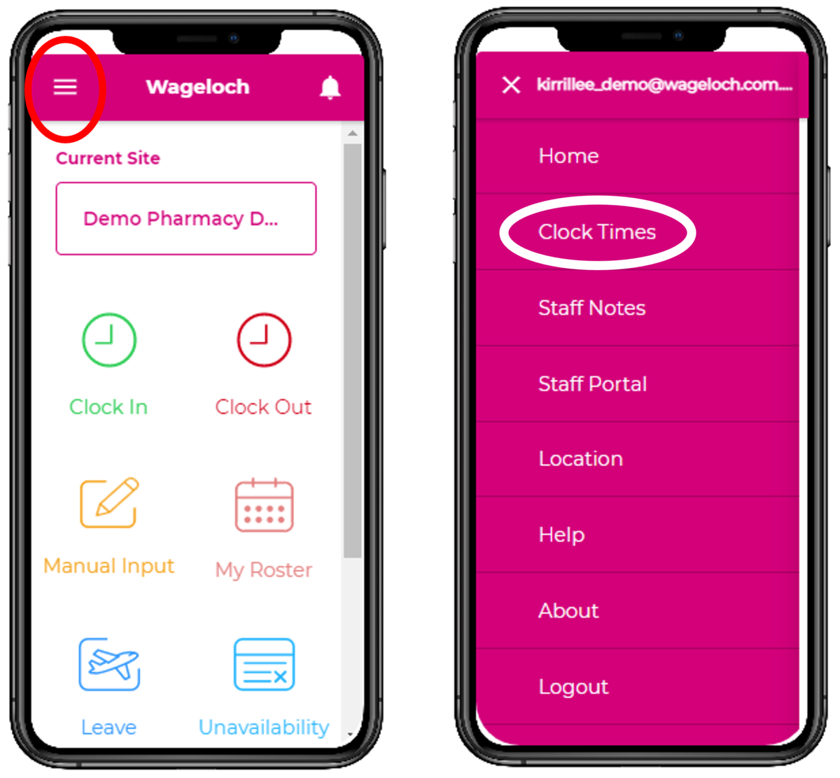 Mobile Clocking through Mobile App - Wageloch Wiki