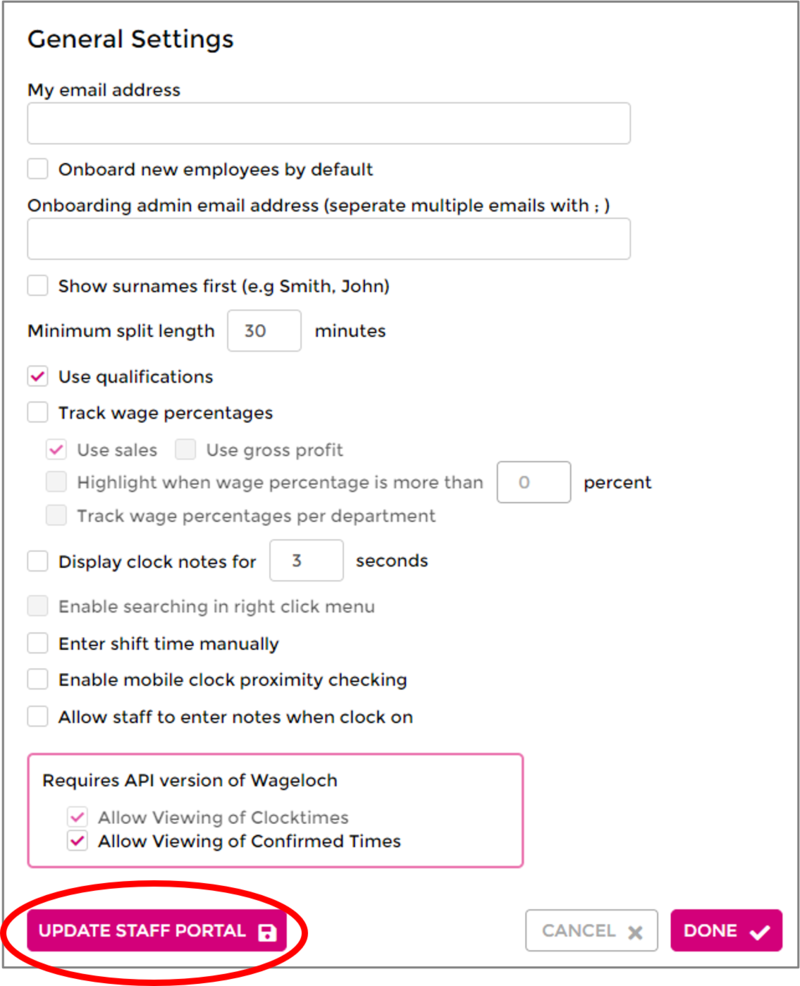 Setup Mobile Clocking - Wageloch Wiki
